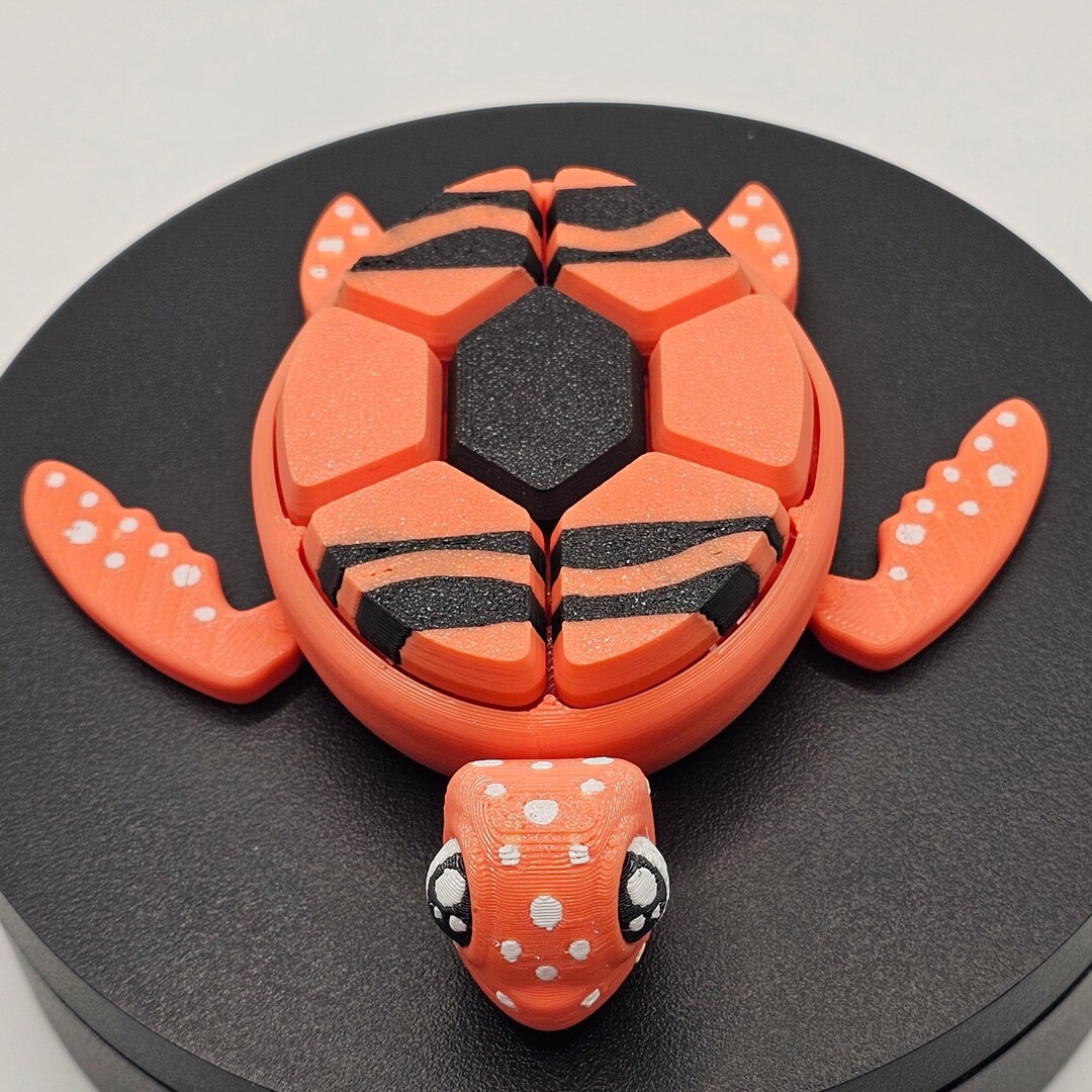 Waxed Back Turtle Clicker | 3D Printed Fidget Toy & Keychain | ASMR Sensory Stress Relief - Etsy