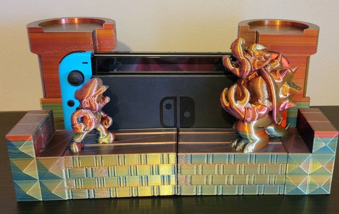 Mario and Bowser Dock for Nintendo Switch and OLED 3D Printed - Etsy