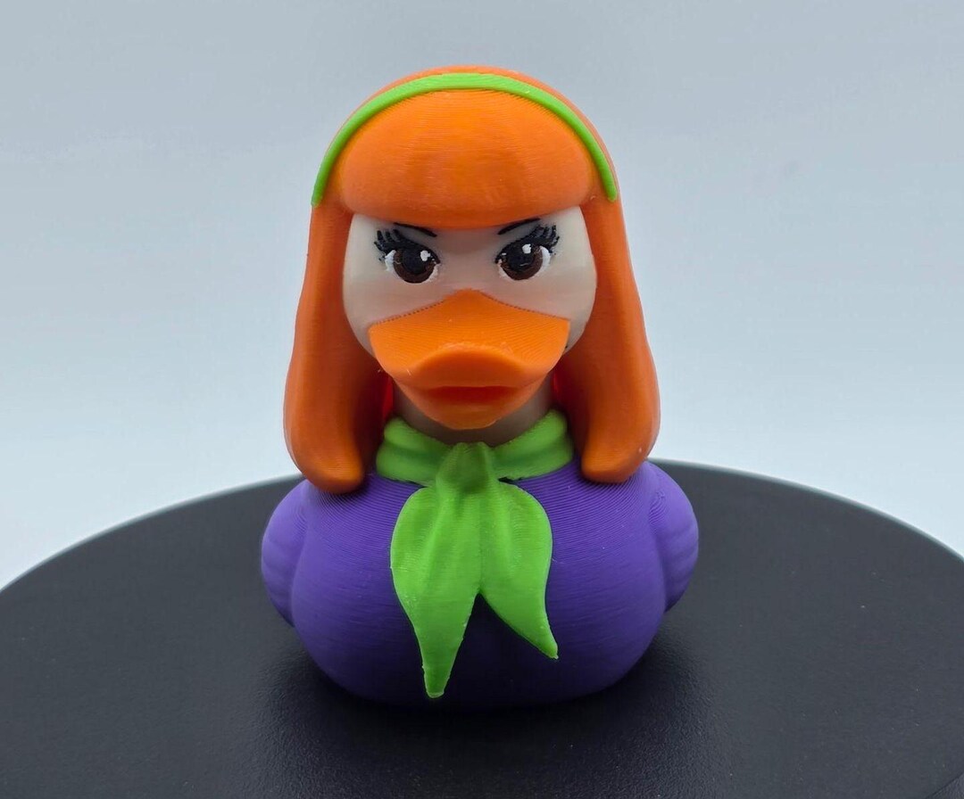 Mystery Solver-inspired Jeep Duck | Orange Hair, Purple Outfit, Green ...