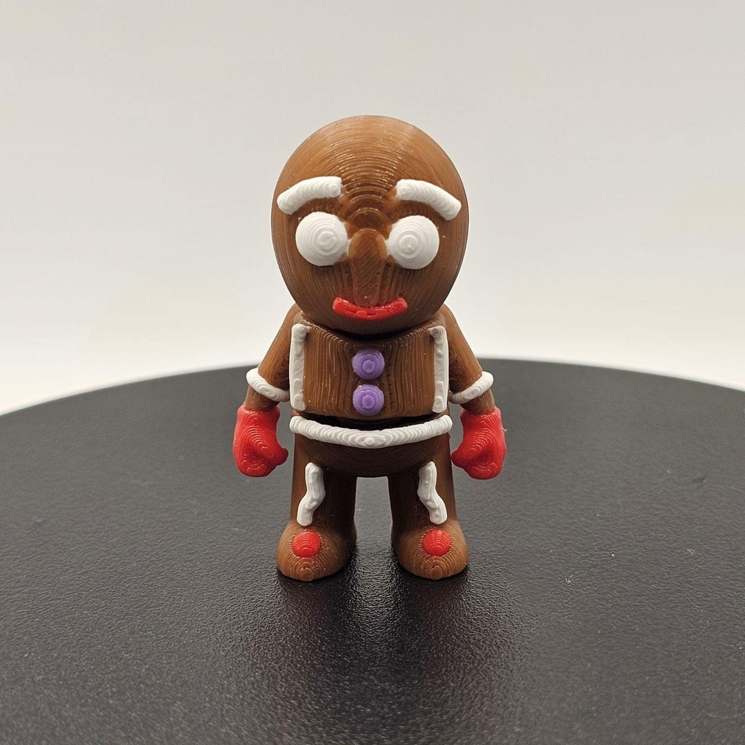 Gingerbread Man Fidget Buddy - 3D Printed Articulated Sensory Toy by ...