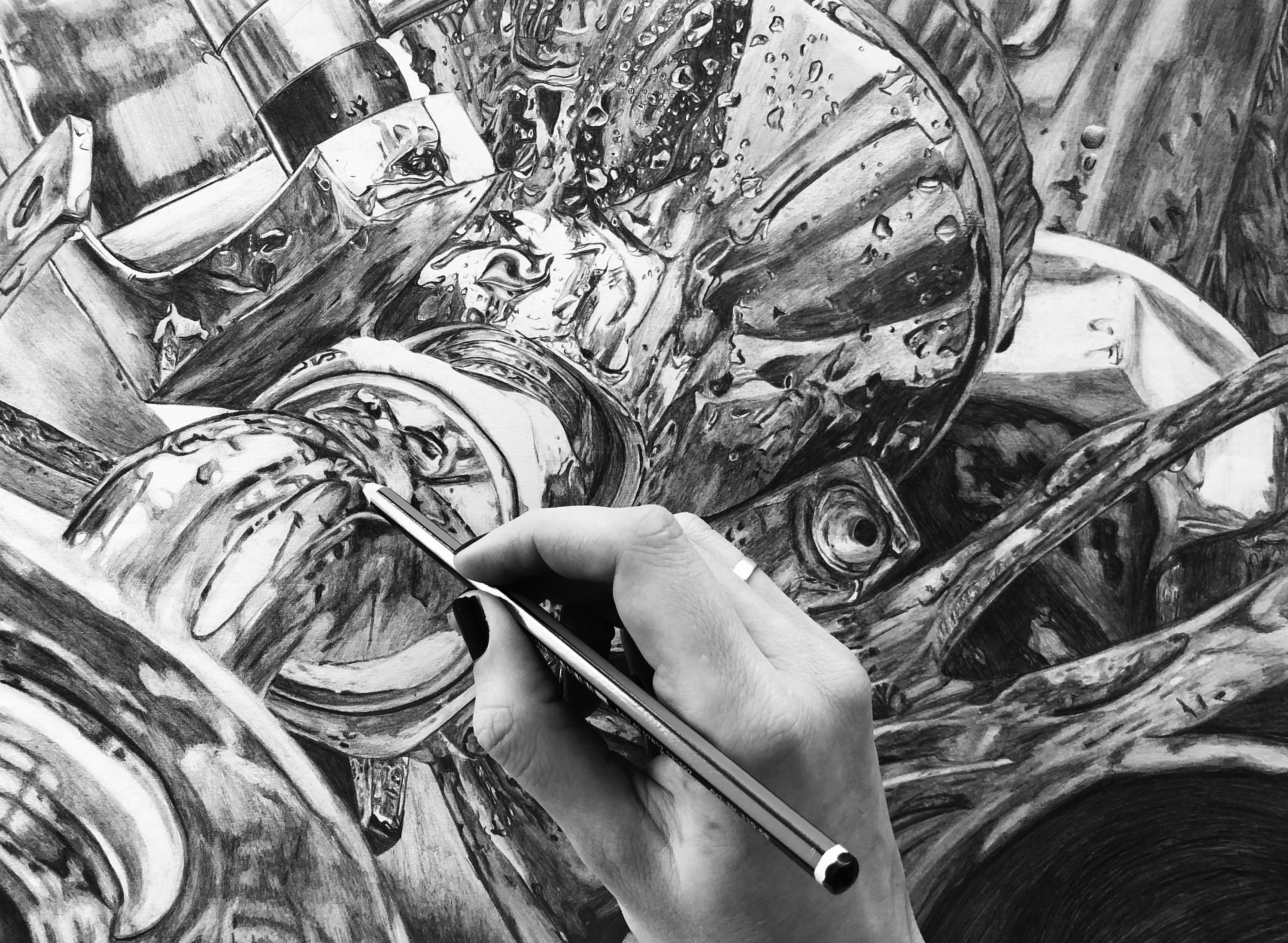 Graphite Drawing And Illustration Art And Collectibles Original Pencil