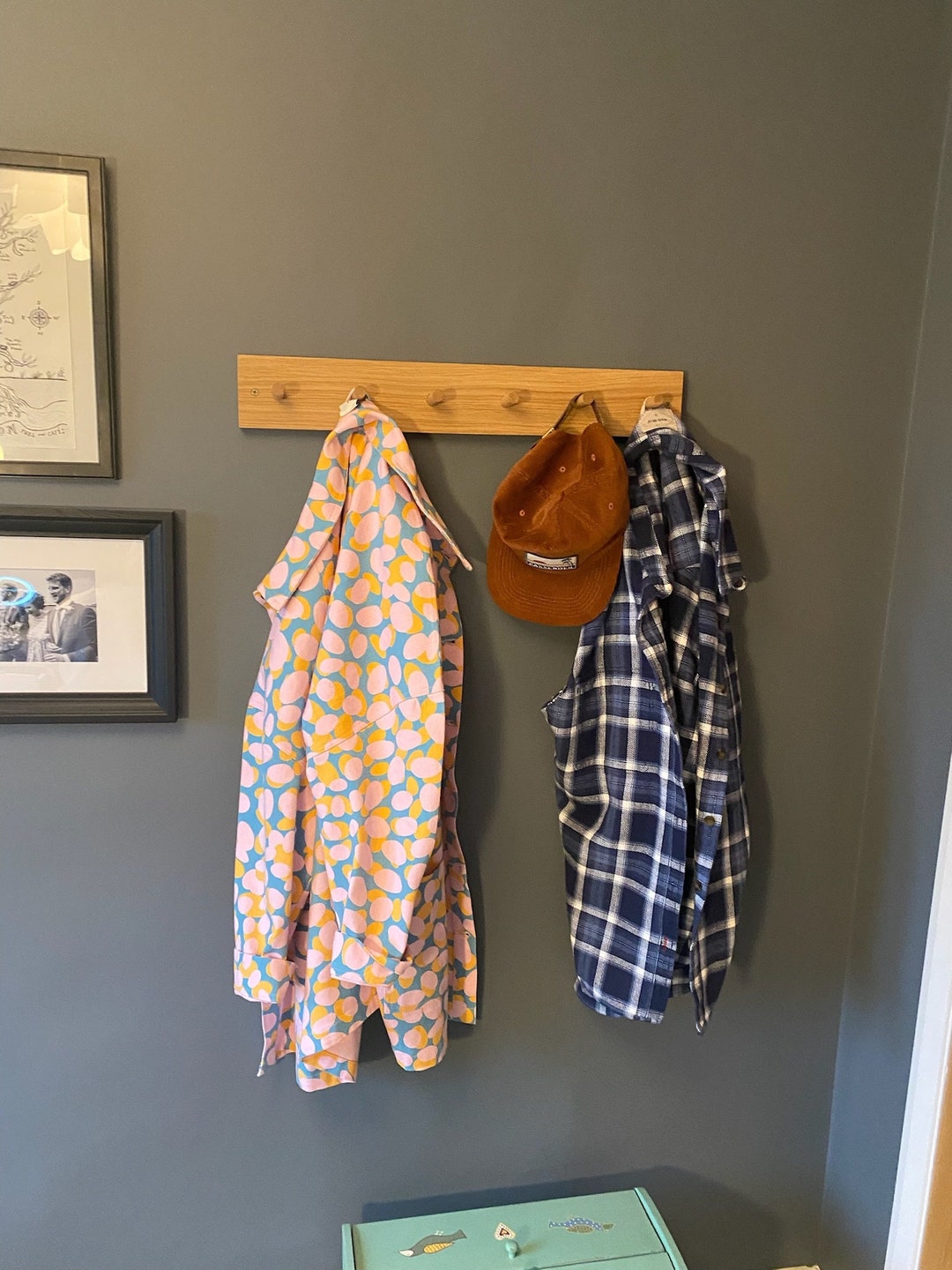 Oak Hardwood Coat Rack - Etsy