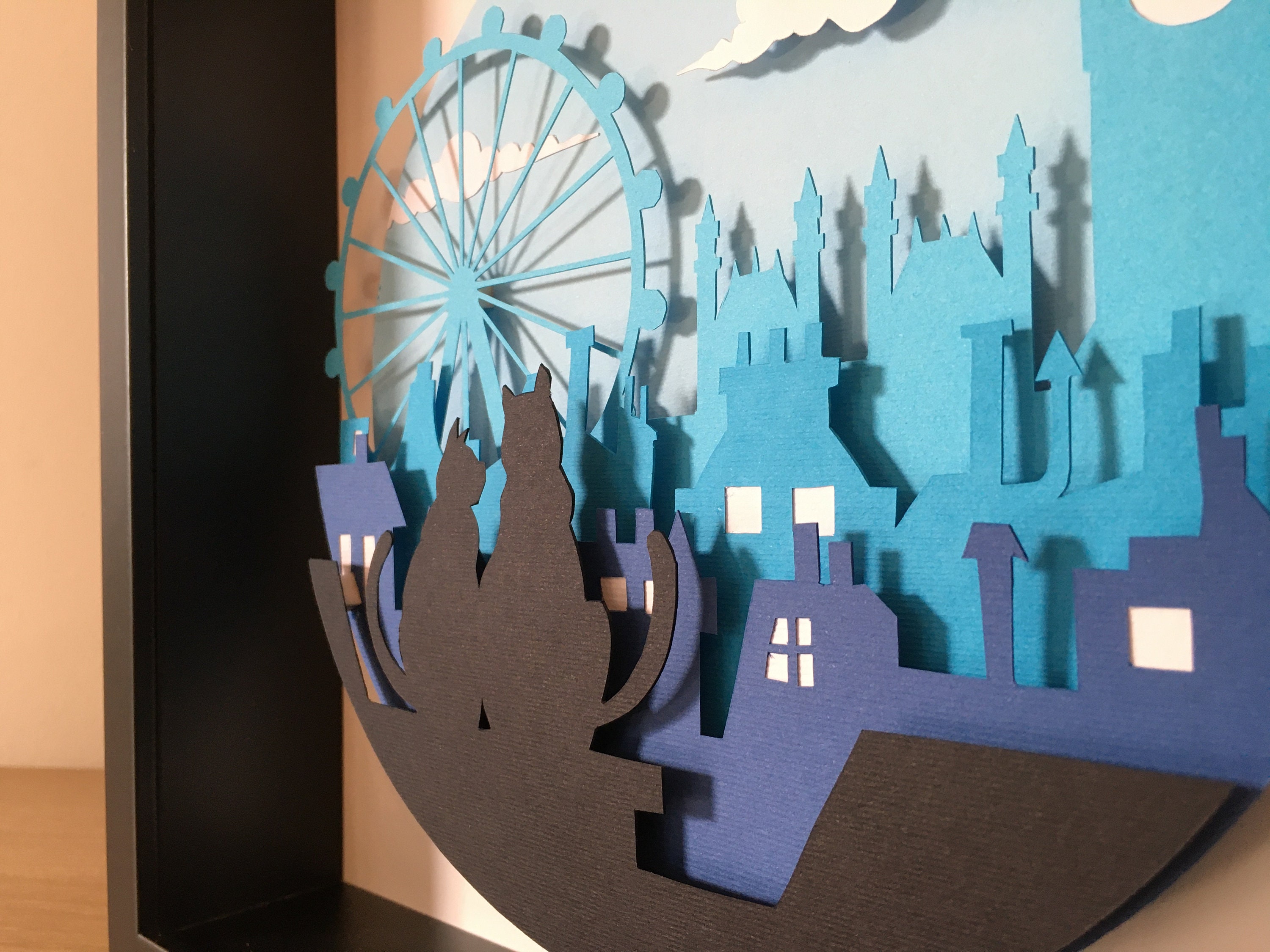 Layered Paper - Cats in London - Etsy