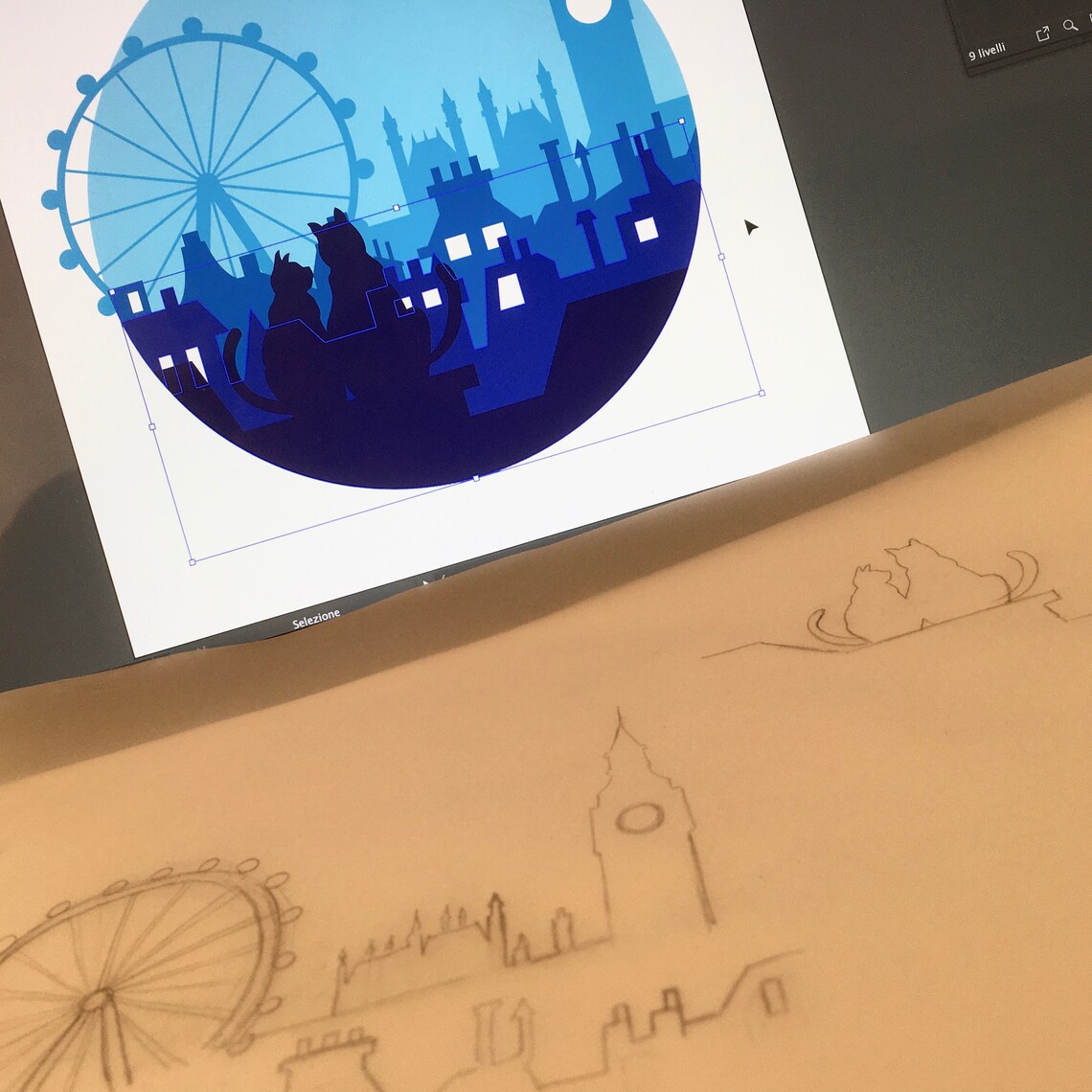 Layered Paper - Cats in London - Etsy