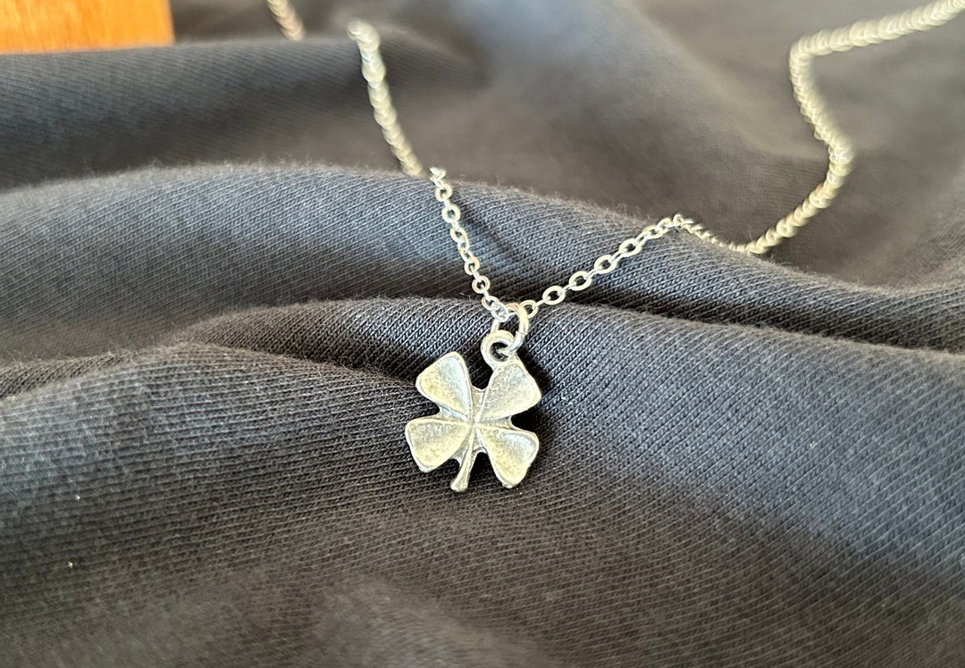 Sterling Silver Four Leaf Clover Necklace, Elegant Four Leaf Clover ...