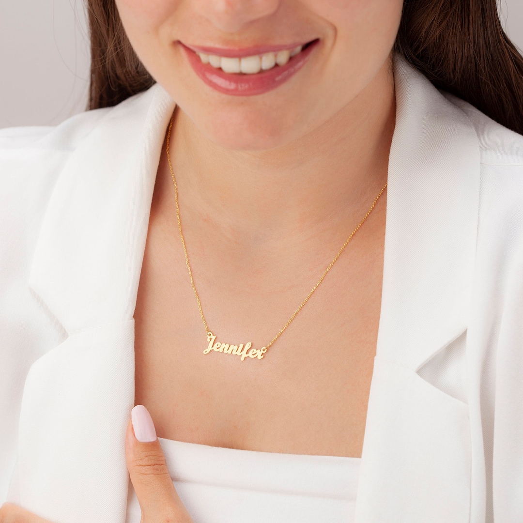 925 Sterling Silver Personalized Name Necklace, Solid Silver ...