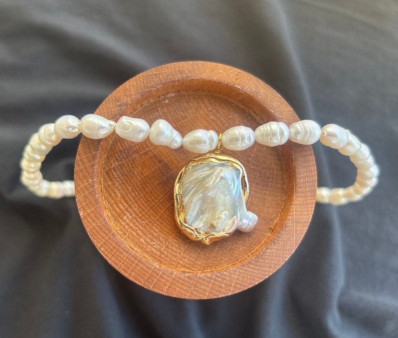 Irregular Real Baroque Pearl Necklace, Real Natural Pearl Necklace ...