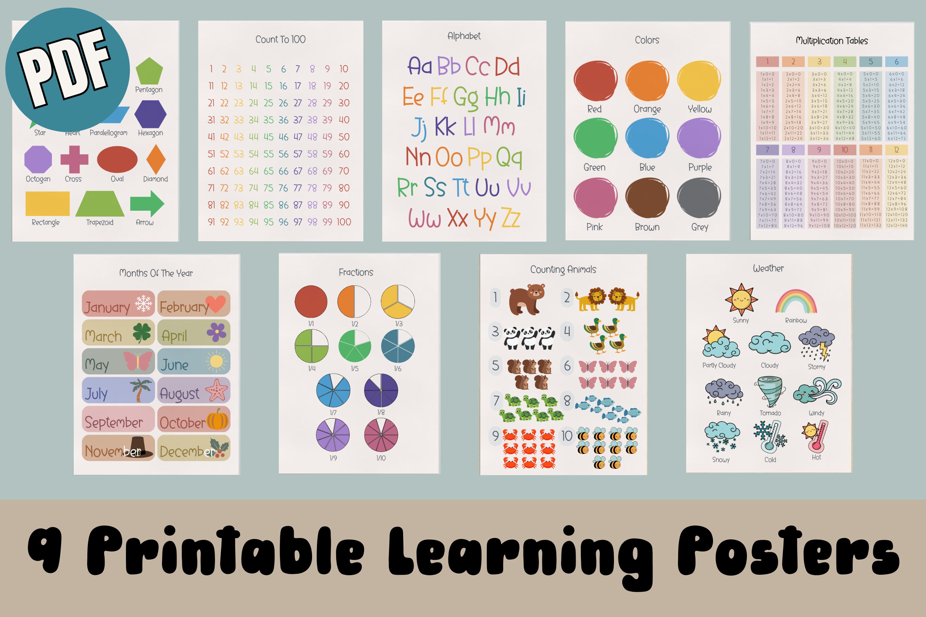 Children's Learning Materials, Montessori Educational Kit, Preschool ...