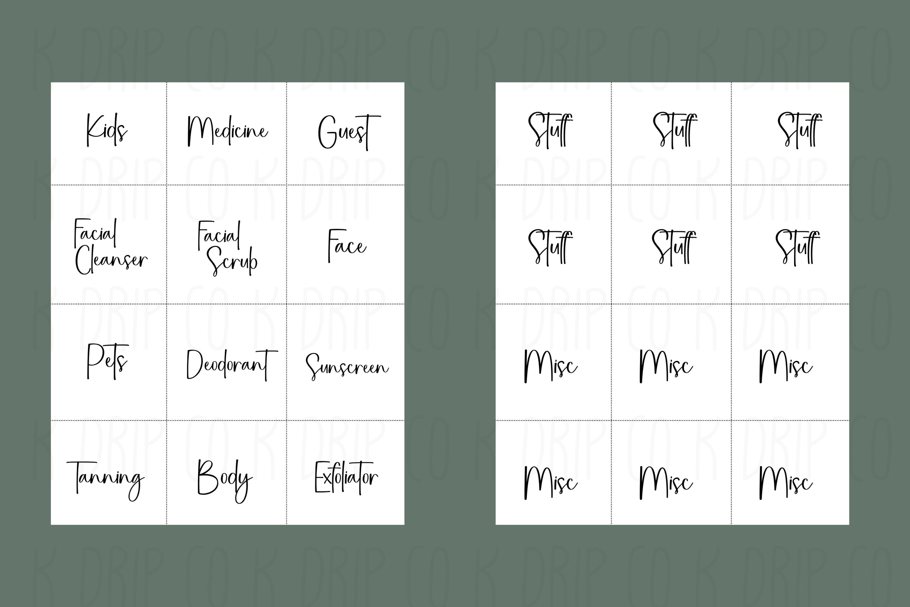 DIY Bathroom Labels, Printable Bathroom Organization Ideas, Home ...