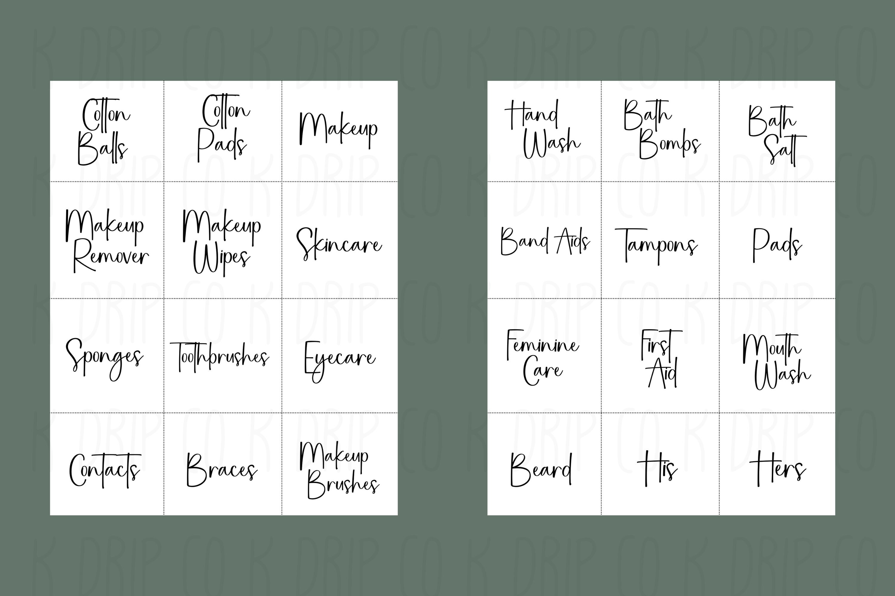 DIY Bathroom Labels, Printable Bathroom Organization Ideas, Home ...