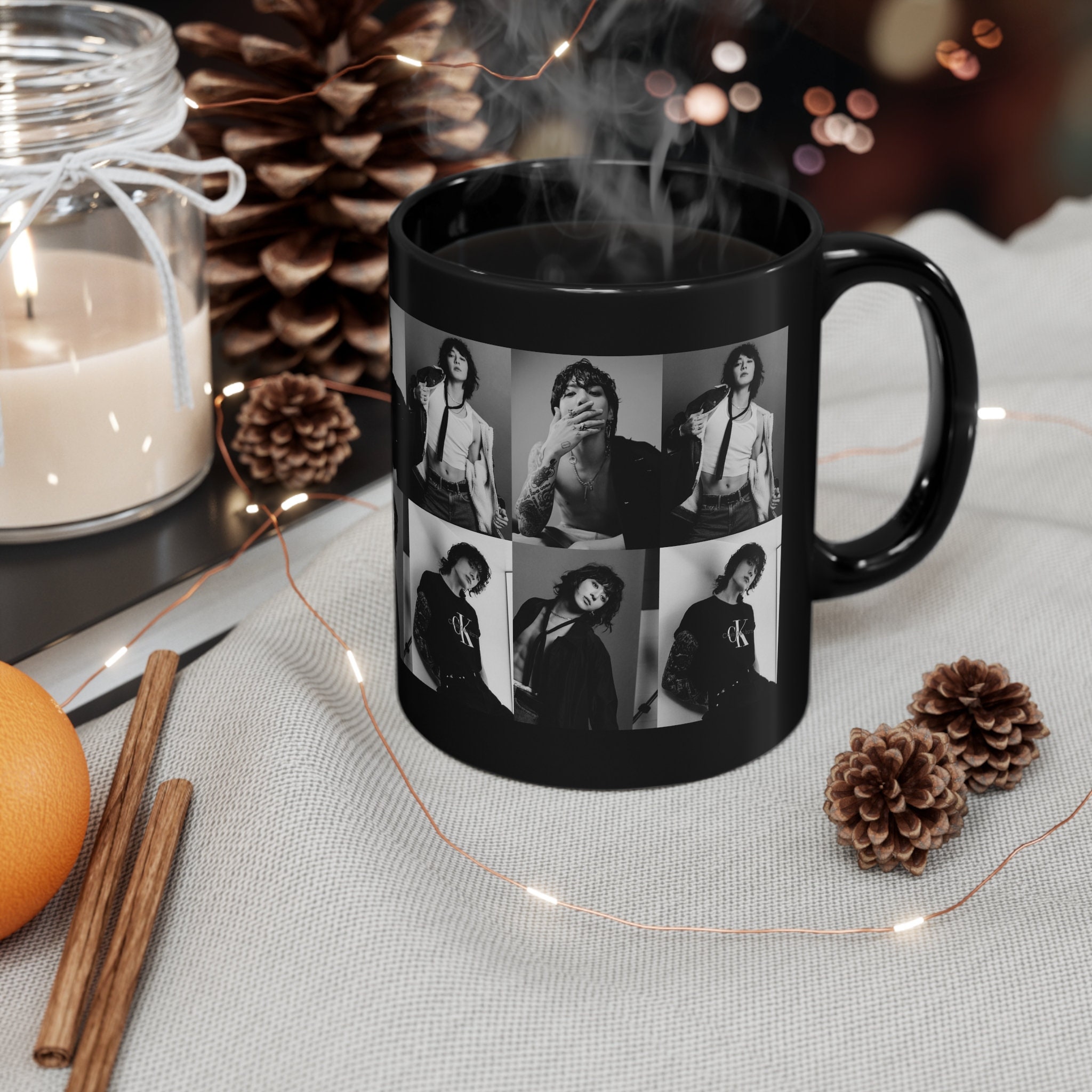 Jungkook Coffee Mug, BTS Coffee Mug, JK 11oz Black Mug - Etsy