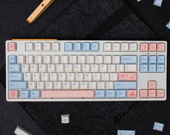 Pink Blue Keycap Set - Etsy