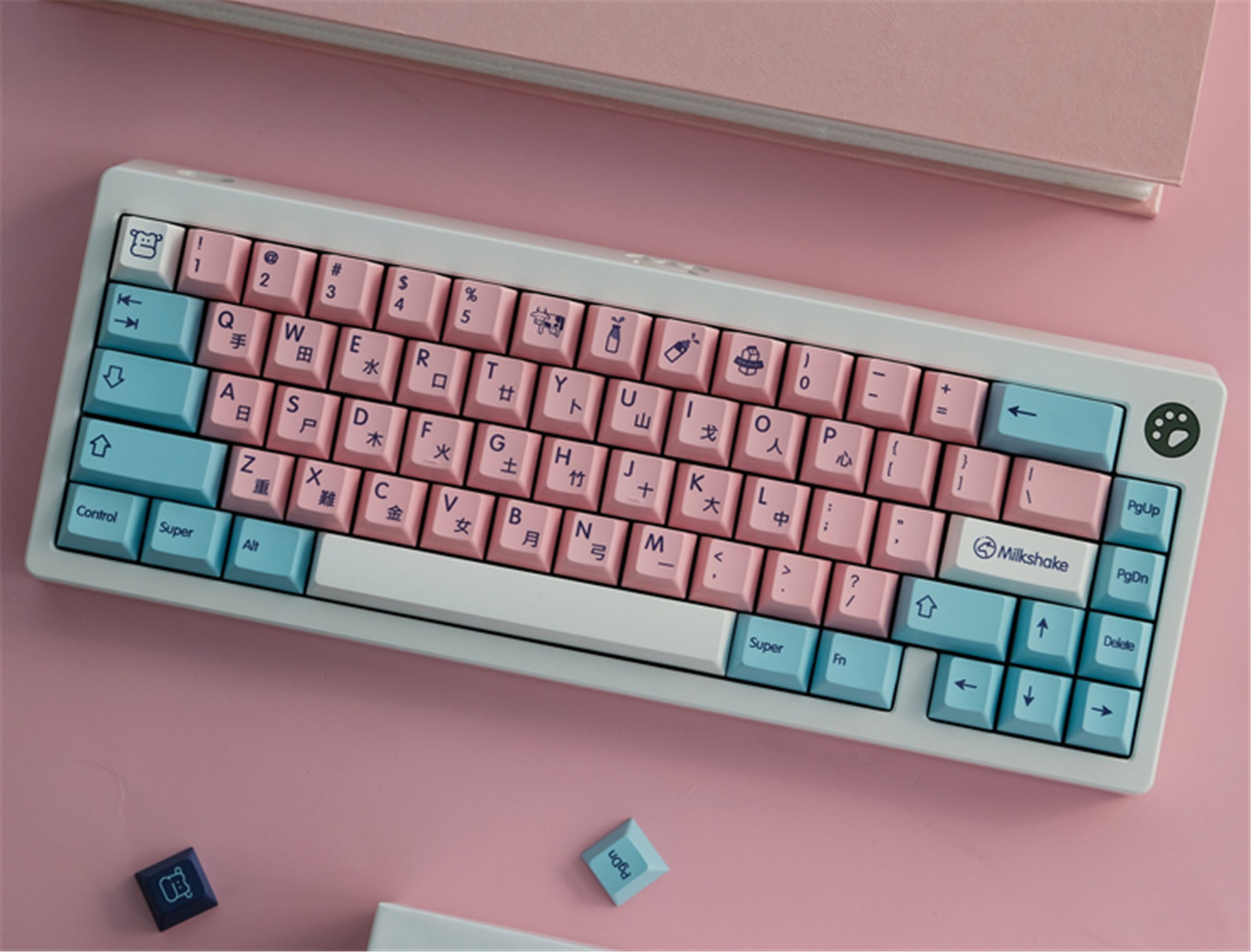 custom keycap Mini Milkshakes Clay Keycap milkshake keycap kawaii ...