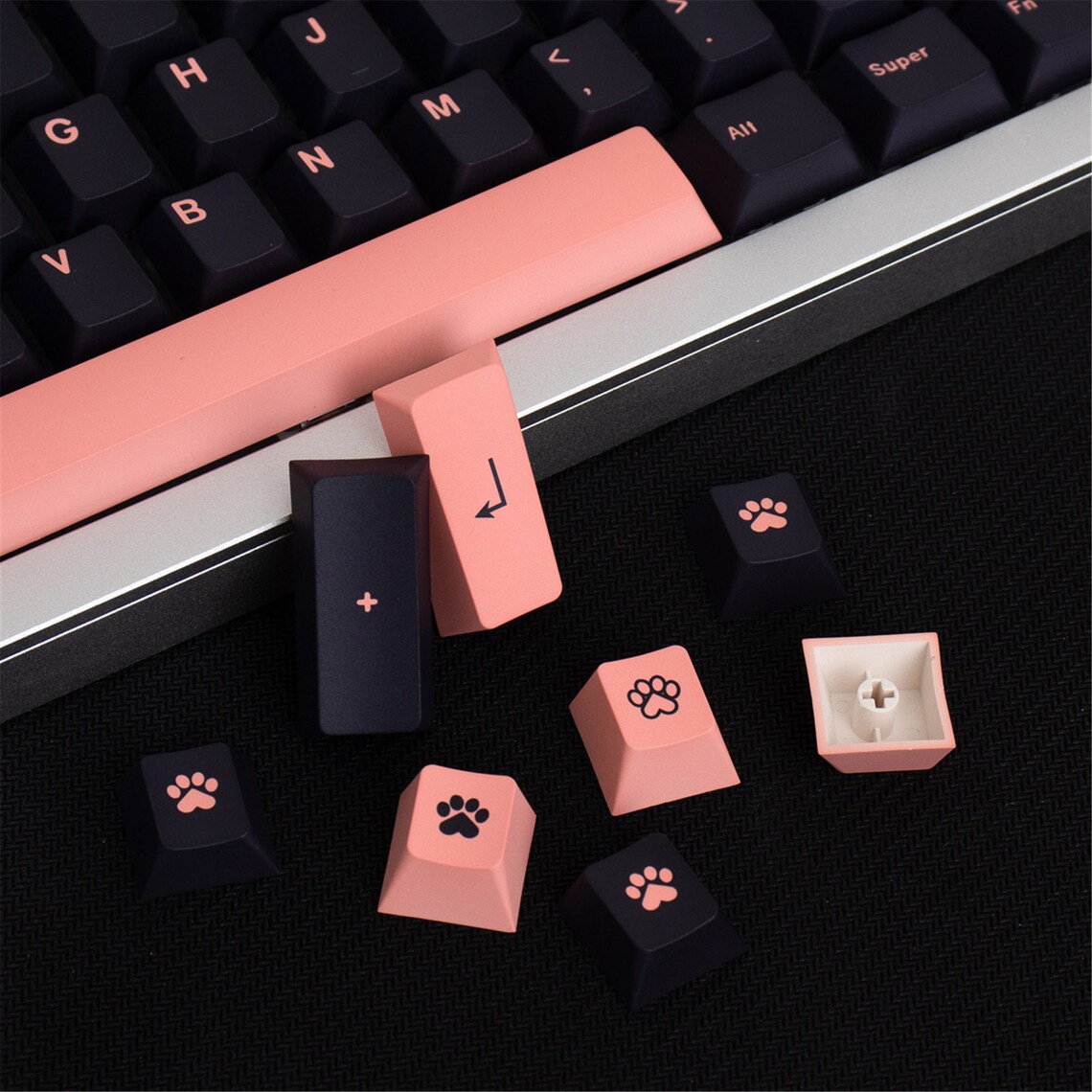 Pink Cat Theme Keycap Set Cute Cat Keycap PBT Cherry Profile - Etsy