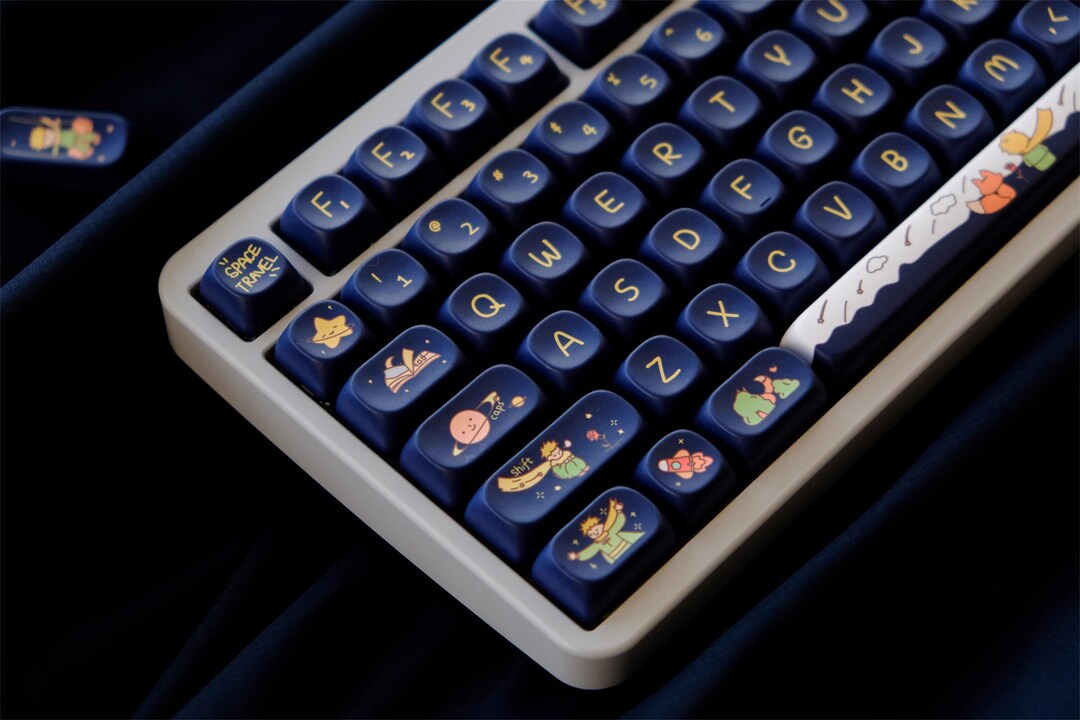Blue Cartoon Keycaps Set, Cute Keycaps, XOA Profile Keycap, Gaming ...