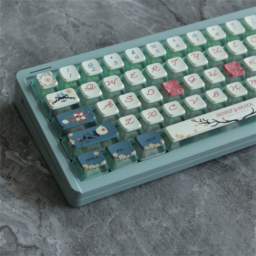Garden Theme Keycap Set, Backlit Keycaps Set, Cool PBT Keycaps, Kawaii ...