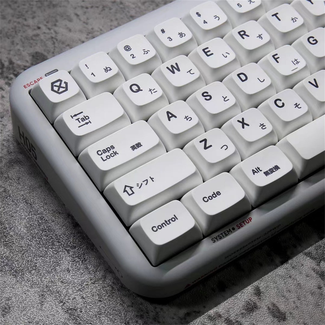 Minimalist White Keycap Set Japanese, Artisan Gaming Keycap Set, XDA ...