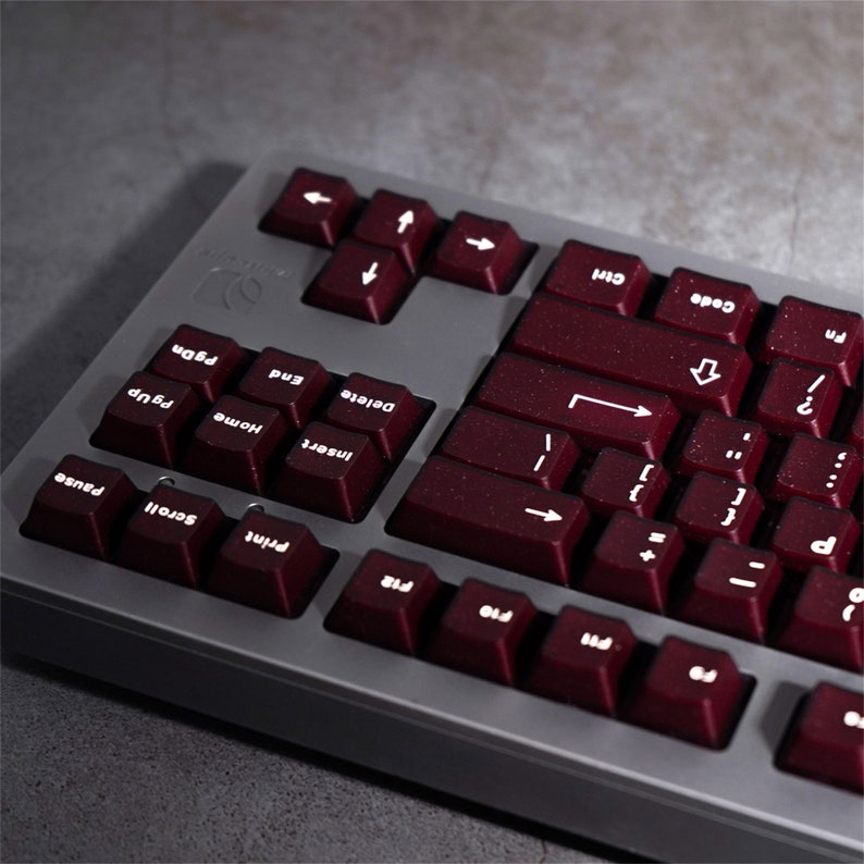 Dark Red Keycap Set Cherry Profile ABS Keycap Set 120keys - Etsy