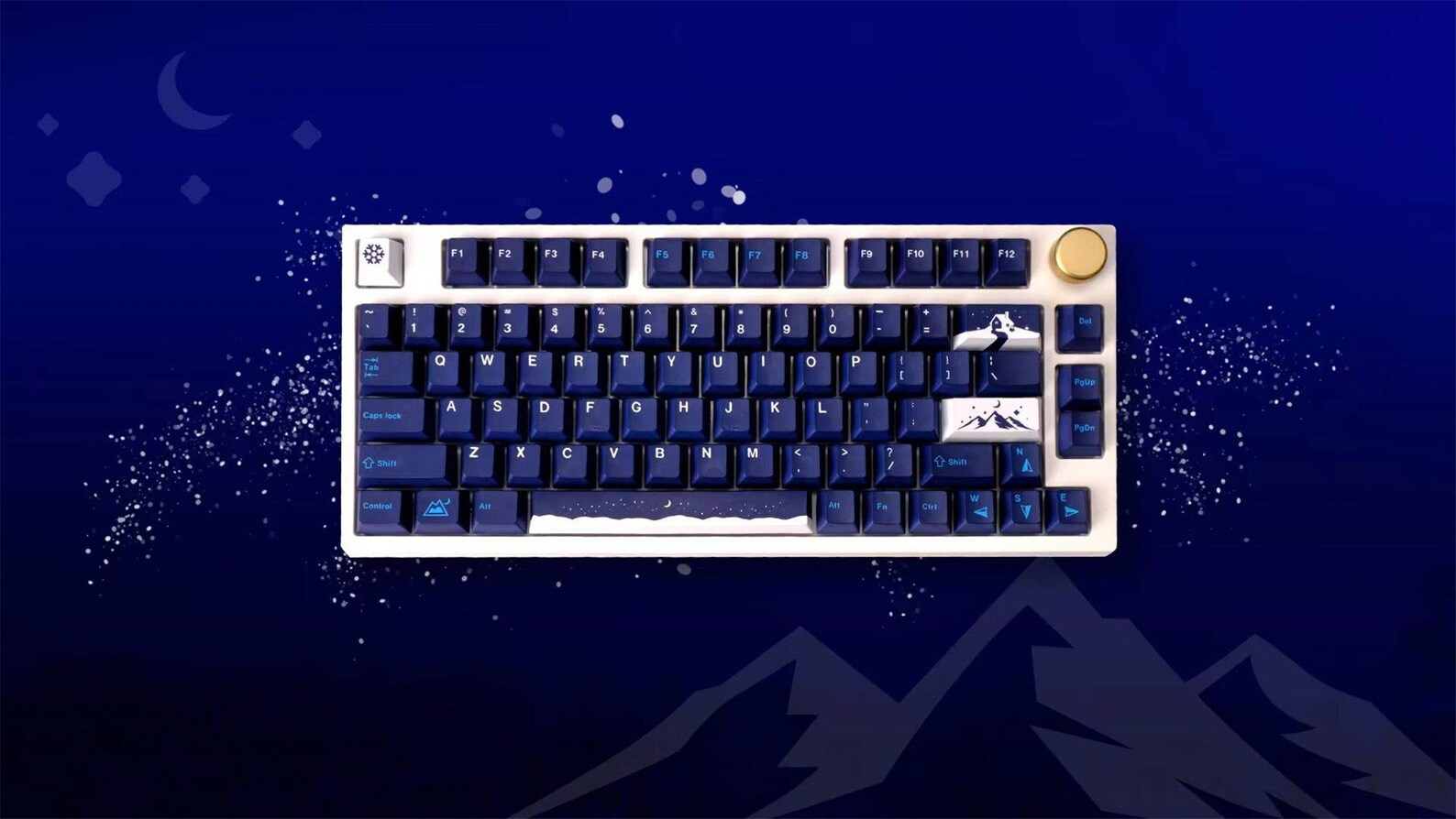 Snowy-night Personalized Keycap Set Cherry Profile PBT Subdye - Etsy