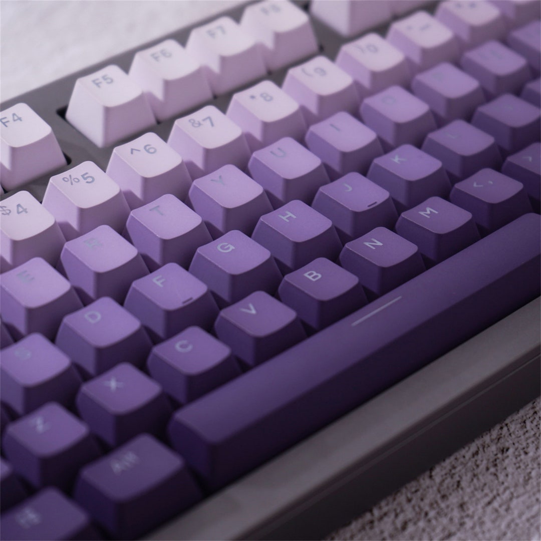 Purple Gradient Full Set Keycaps, Cool Backlit Keycaps, OEM Profile ...