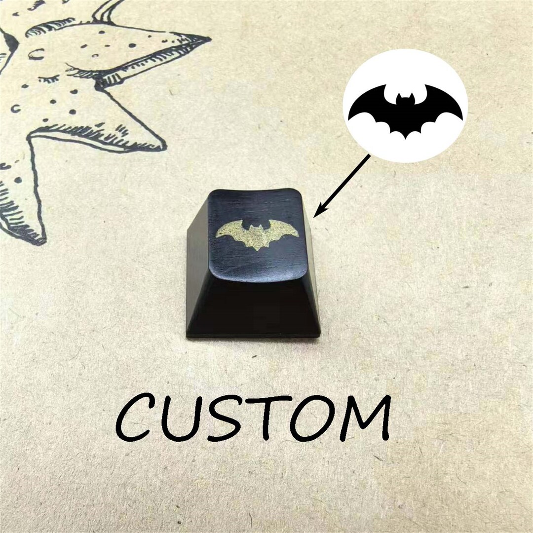 Custom Ebony Wood Keycaps, Personalized Solid Wood Keycaps, Copper ...