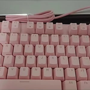 Pastel Lighting Keyboard, 87 Keys USB Wired Gaming Keyboard, Modern ...