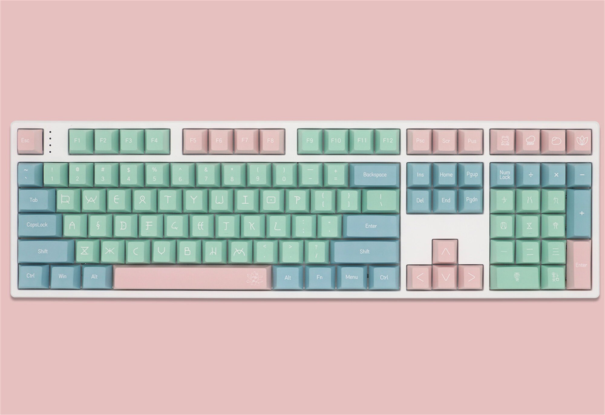 Lotus Theme Keycaps Mint Green Keycaps Artisan Keycaps - Etsy Canada