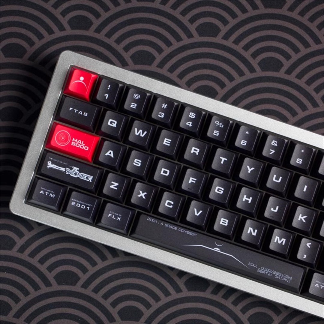 Cool Black Space Theme Keycaps Retro Cherry Profile Keycap - Etsy