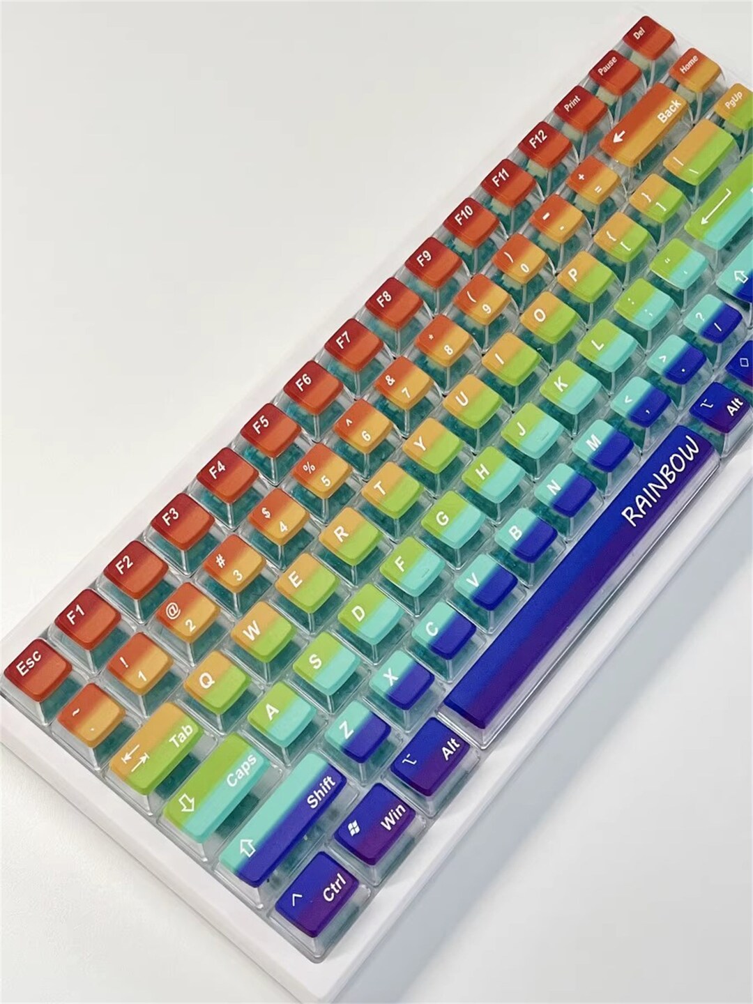 Rainbow Theme Keycap Set, Backlit Keycap Set, Gaming Mechanical Keycap ...
