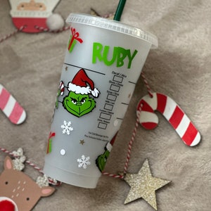 The Grinch Starbucks Inspired Cold Cup - Etsy