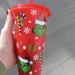 The Grinch Starbucks Inspired Cold Cup - Etsy