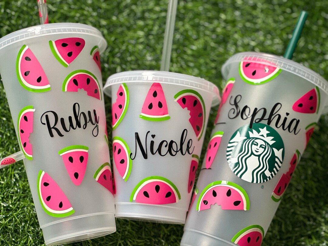 Watermelon Starbucks Inspired 24oz Cold Cup - Etsy UK