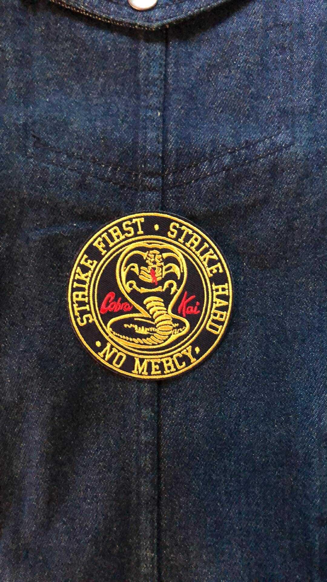 Cobra Kai Embroidered Patch: Karate Kid Strike First (3-1/8" Diameter ...