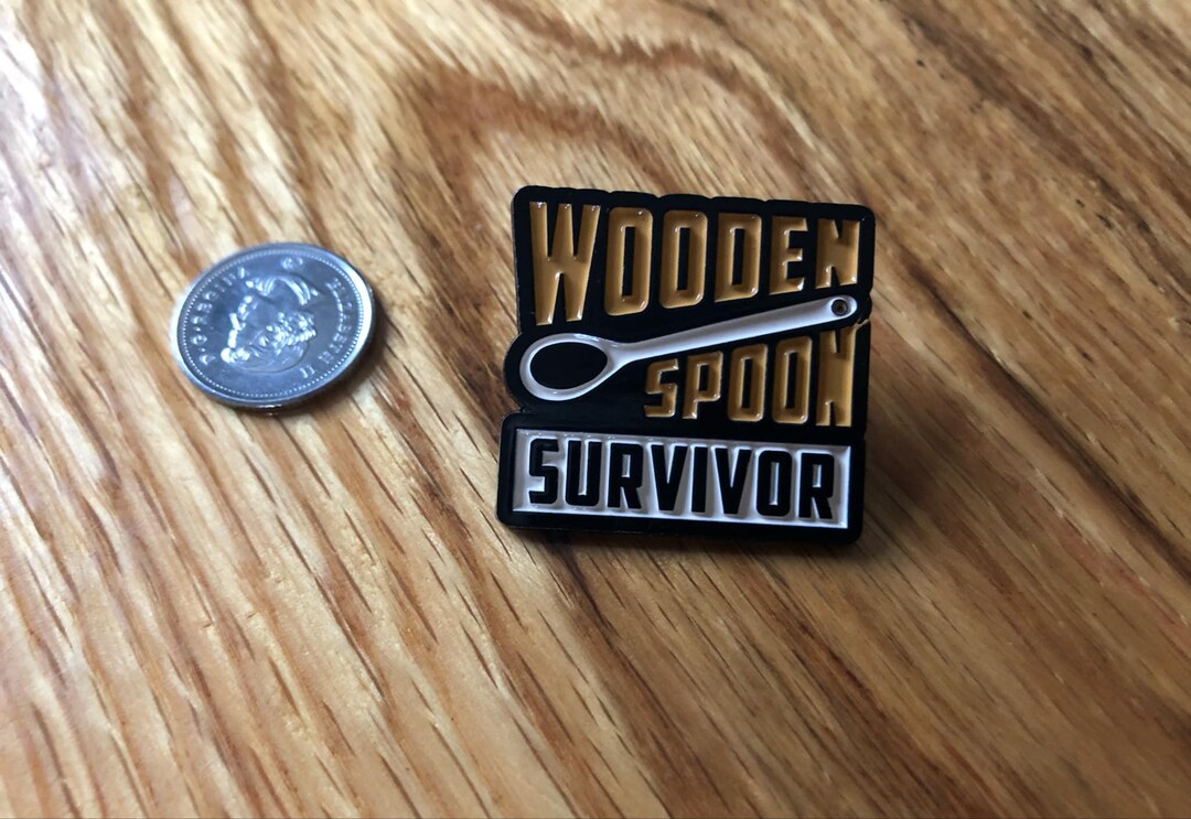 Wooden Spoon Survivor Pin- Retro Collector Pin - Etsy