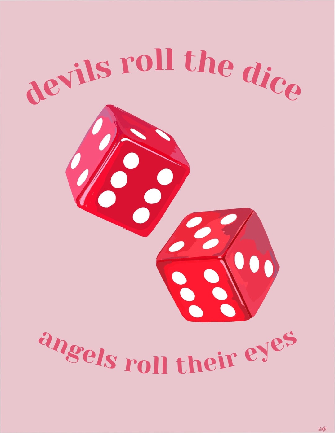 Devils Roll the Dice Digital Poster - Etsy