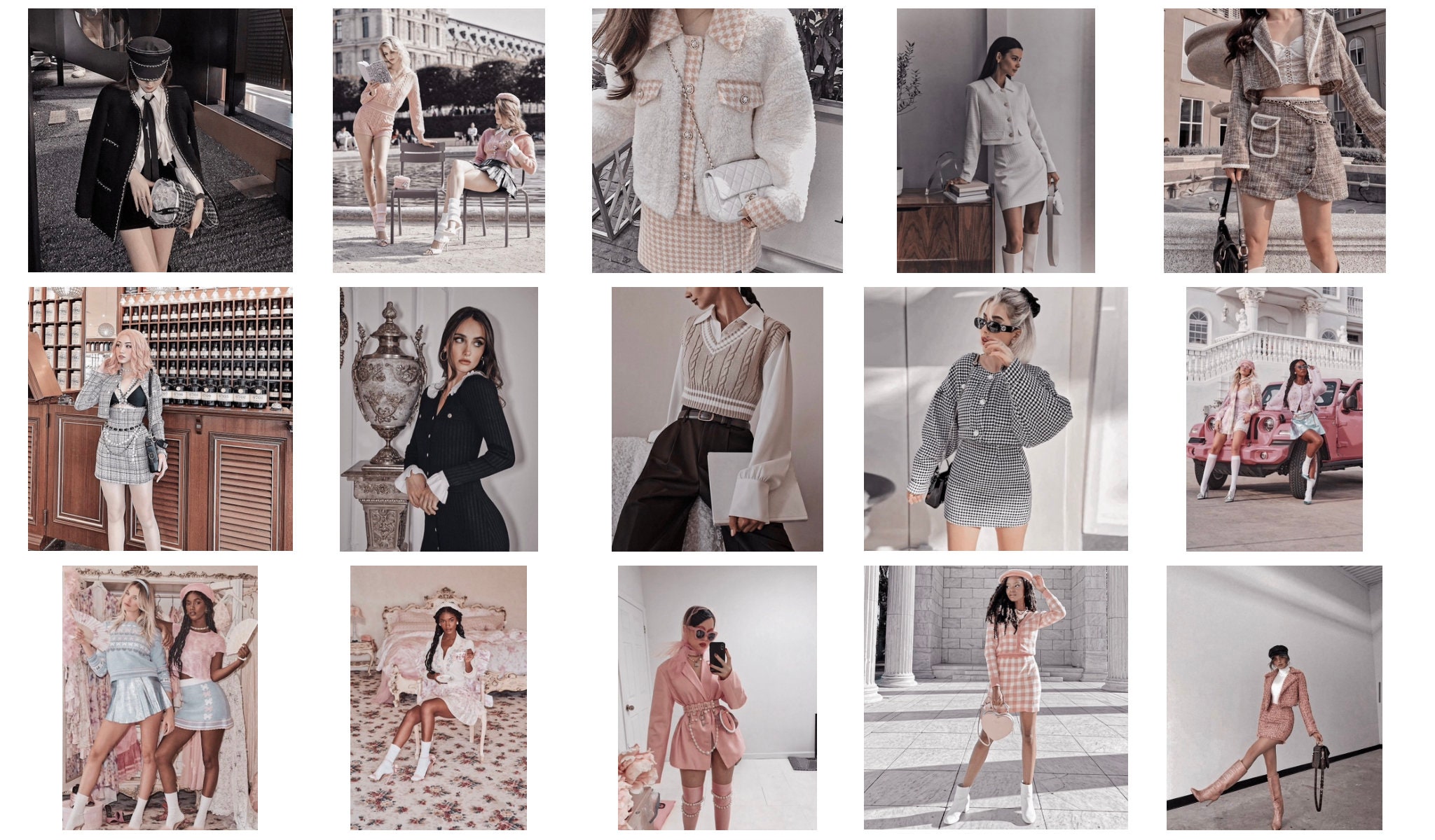 93 Pcs Classy Casual Moodboard Stylish Wall Collage Kit Luxury, Rich ...