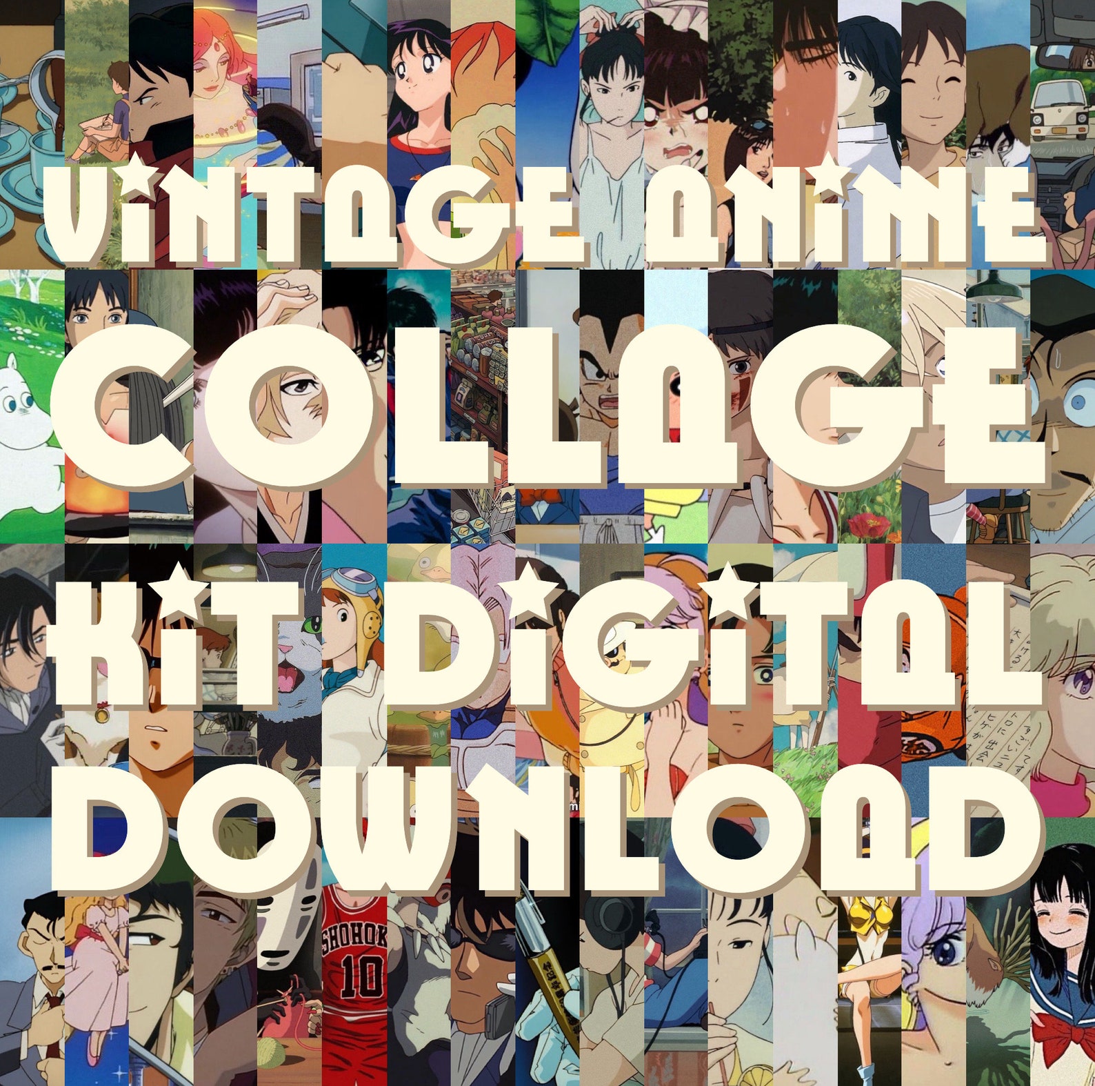 145 Pcs Vintage Anime 90s Aesthetic Wall Collage Kit Cool, Nostalgic ...