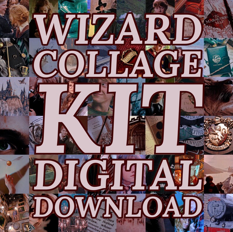 127 Pcs Wintery Wizardry Dark Academia Wall Collage Kit Aesthetic ...