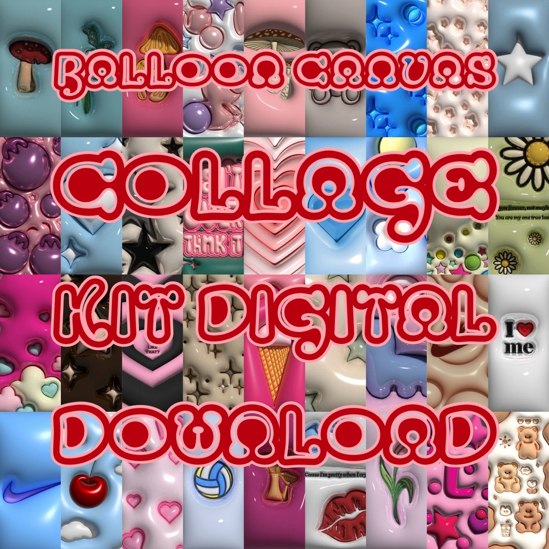 123 Pcs Inflated and 3D Accent Wall Poster Kit Bubble Pack, Aesthetic ...