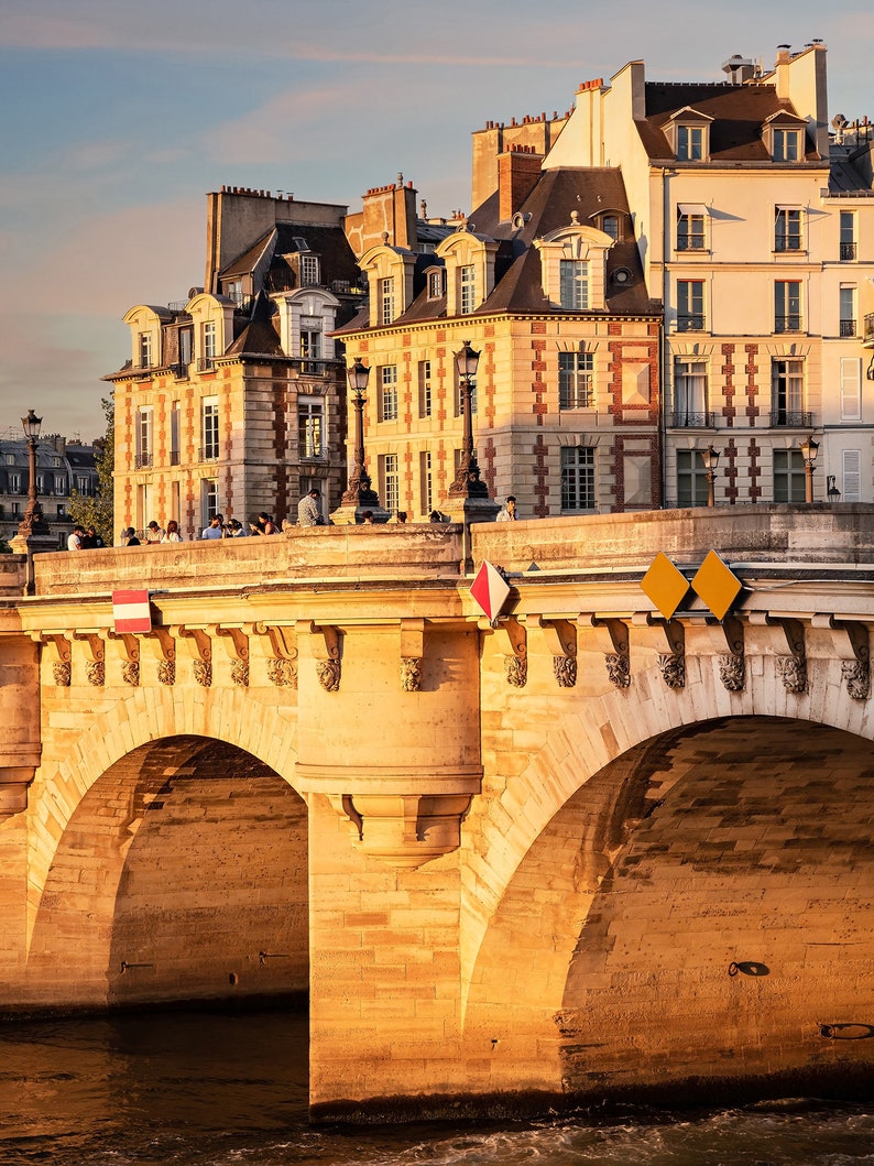 Printable Paris France Photography Poster - Pont Neuf Evening - Digital ...