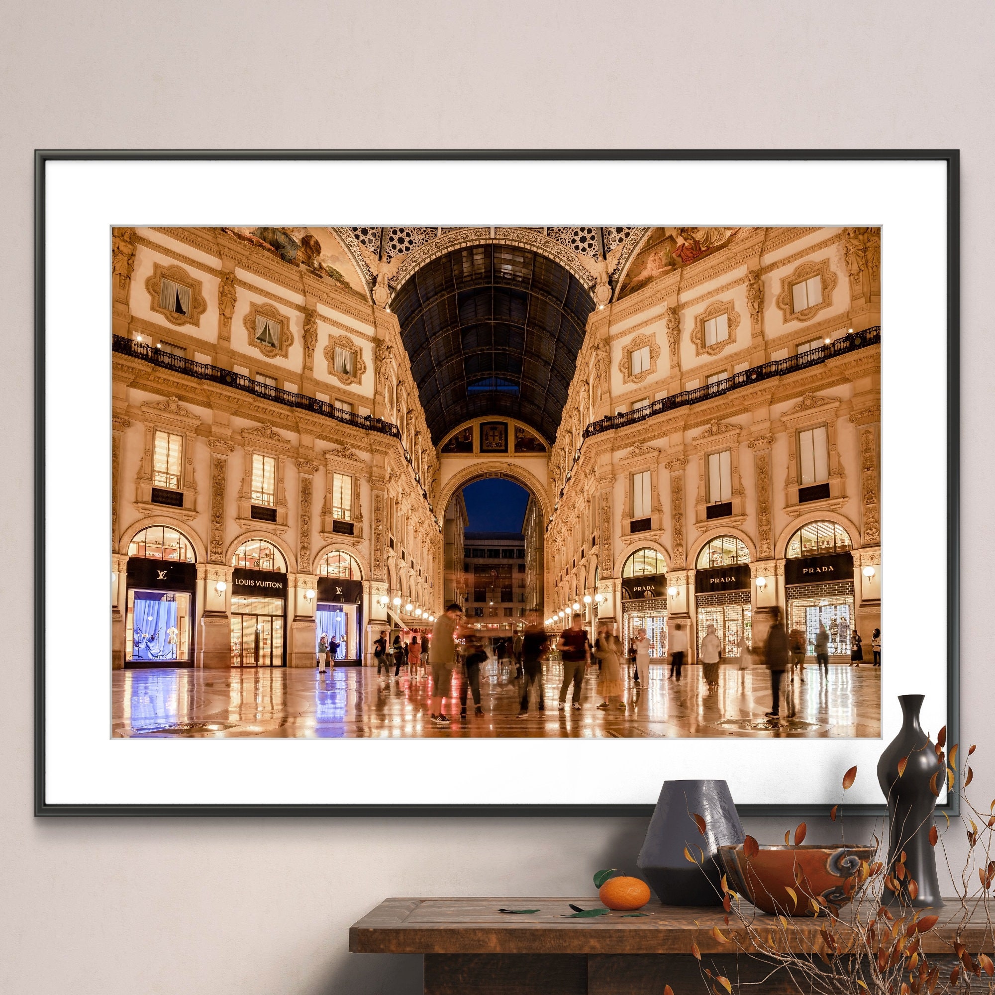 Printable Milan Italy Photography Poster - Galleria Vittorio Emanuele ...