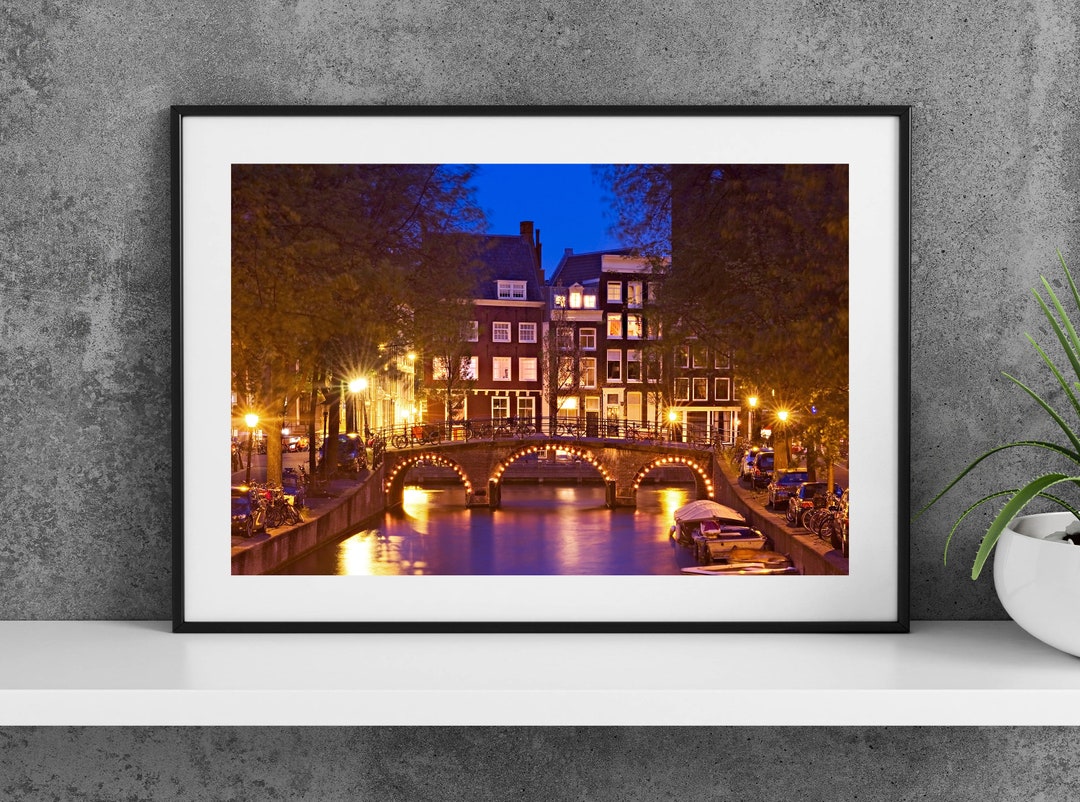 Printable Amsterdam Netherlands Photography Poster - Leidsegracht Canal ...