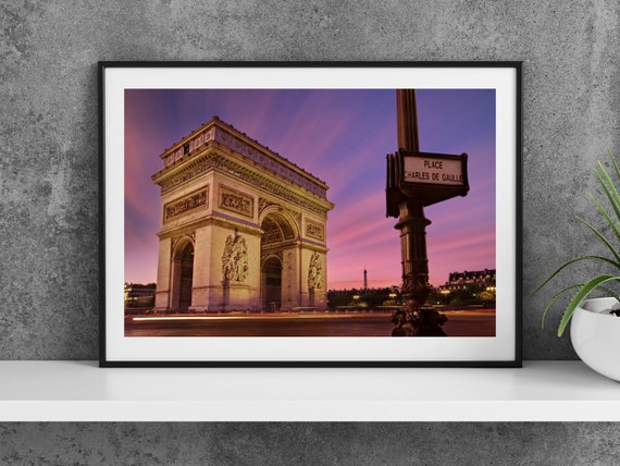Printable Paris France Photography Poster Arc De Triomphe at | Etsy