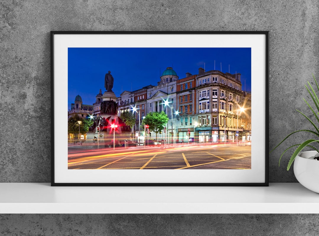 Printable Dublin Ireland Photography Poster - Eden Quay and O Connell ...