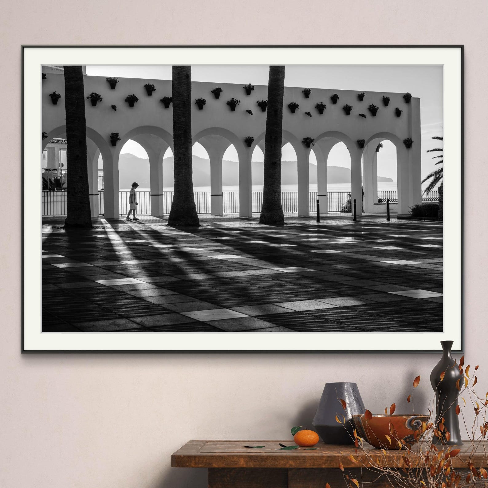 Printable Nerja Spain Photography Poster - Balcon De Europa Arches ...