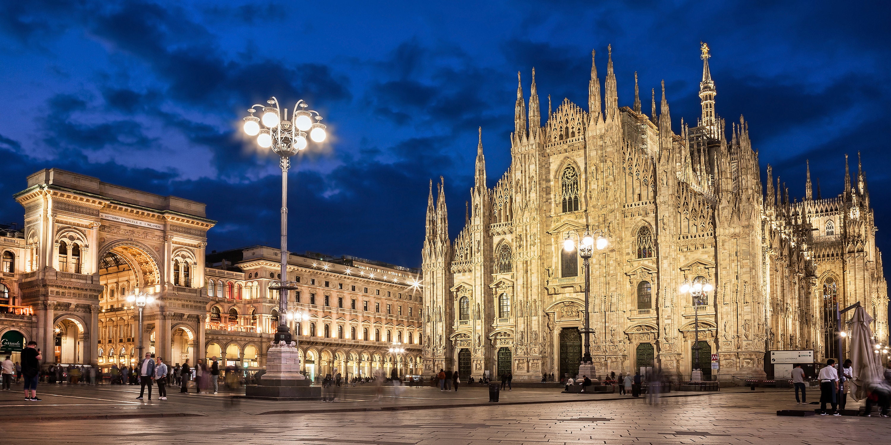Printable Milan Italy Photography Poster - Piazza Del Duomo Panorama ...