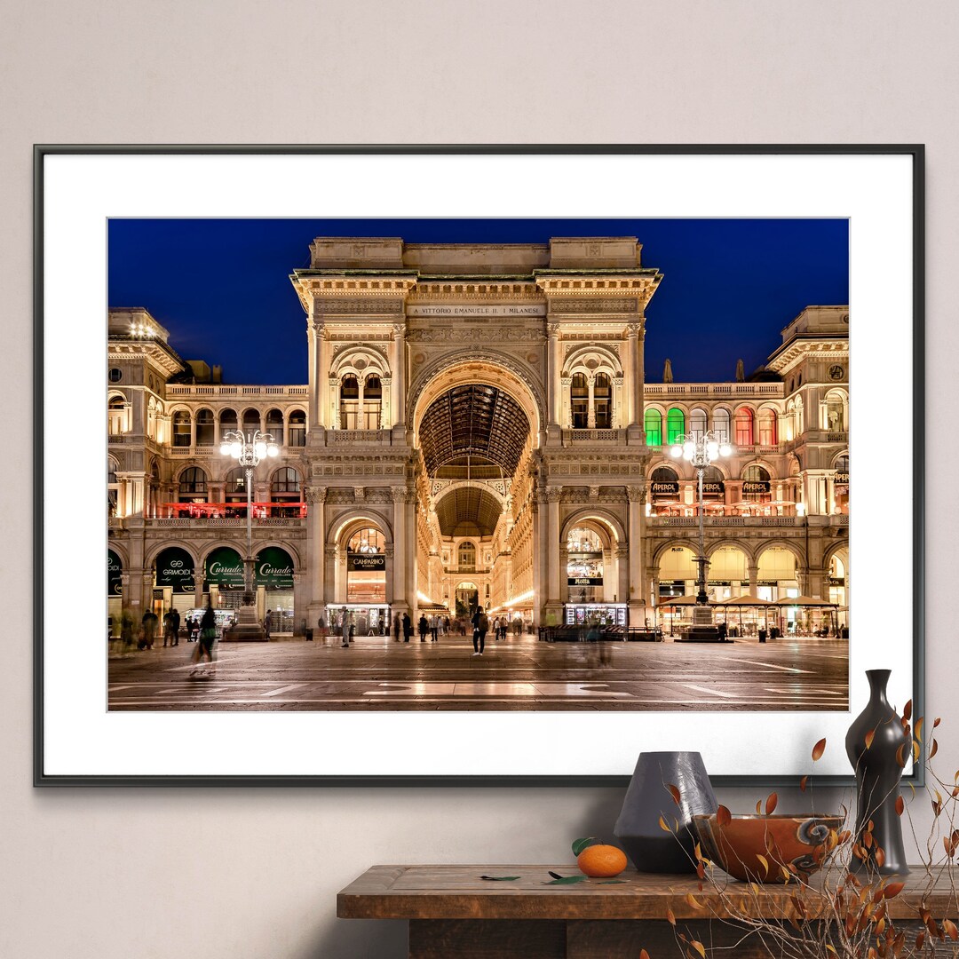 Printable Milan Italy Photography Poster - Galleria Vittorio Emanuele ...