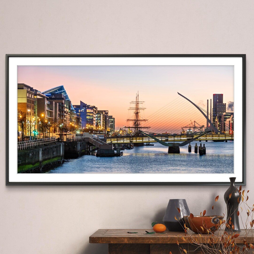 Printable Dublin Ireland Photography Poster - Dublin Docklands Dawn ...