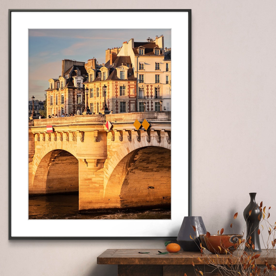 Printable Paris France Photography Poster - Pont Neuf Evening - Digital ...