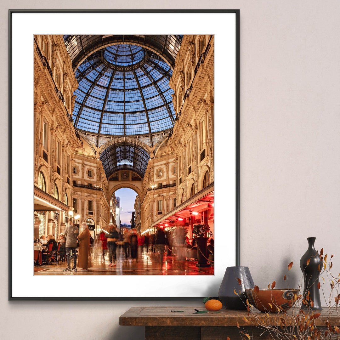 Printable Milan Italy Photography Poster - Galleria Vittorio Emanuele ...